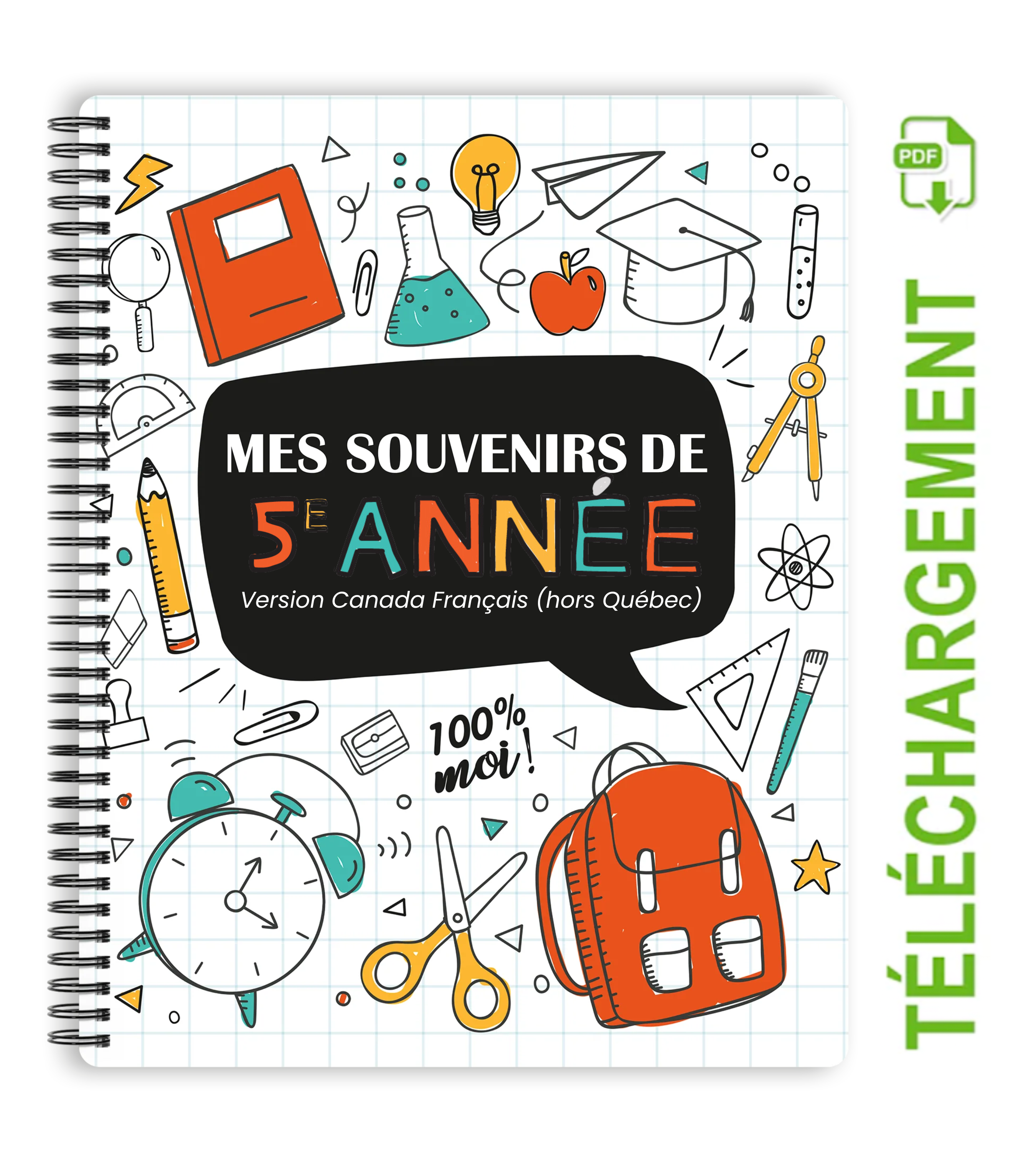 Downloadable School Memories Notebook - Grade 5 | French Canada (exclu ...