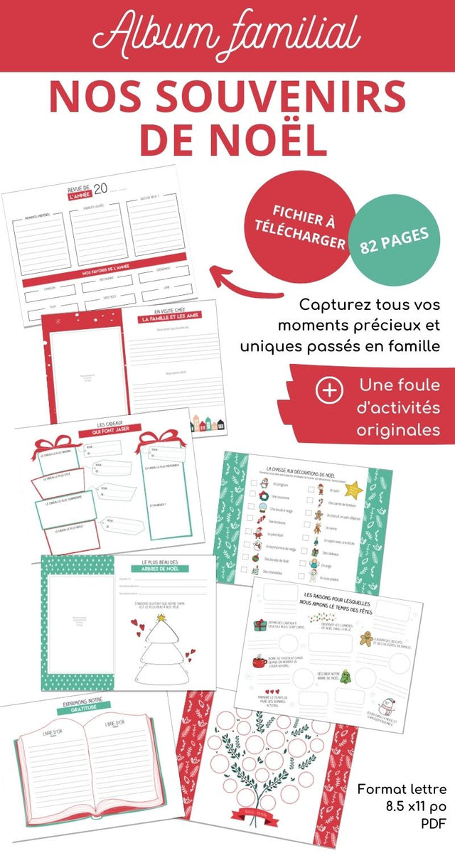 Nos plus beaux souvenirs de noël - à imprimer – Pomango